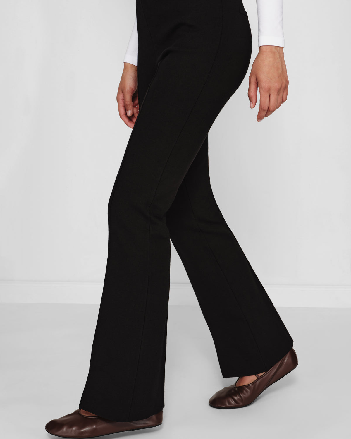 Long Kick Pant in Black Cotton | High Sport